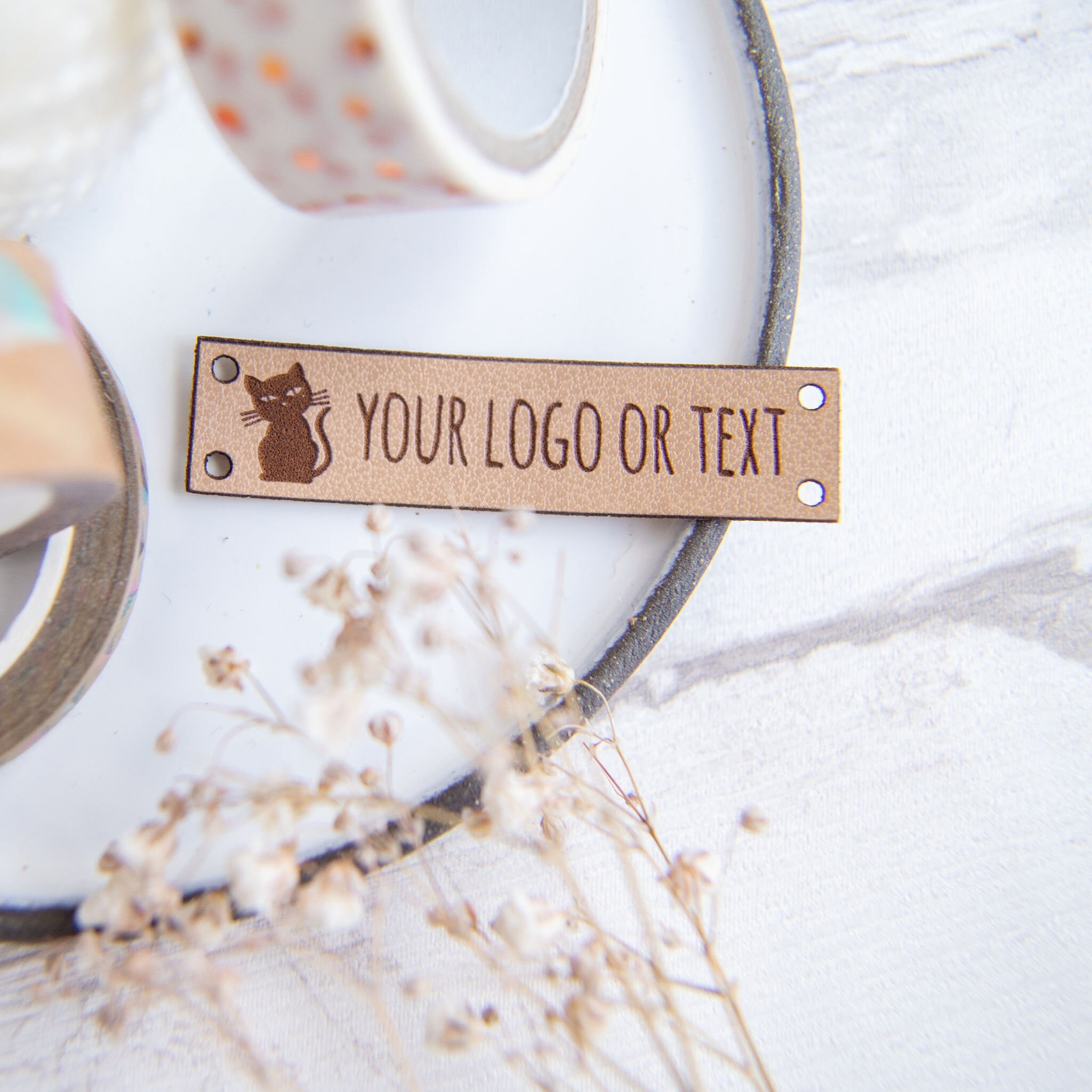 Personalized Labels With Your Logo and Text Pack of Faux | Etsy
