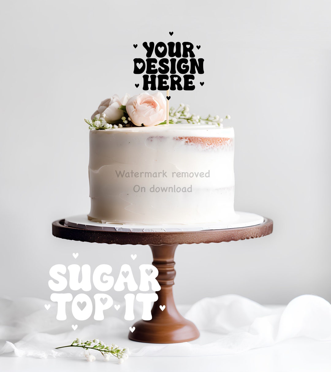 Cake Topper Mockup: Bring Your Cake Decorations to Life With - Etsy