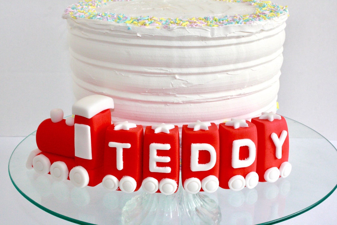 Fondant Train Cake Topper Sugar Paste Vehicle Train Topper - Etsy UK