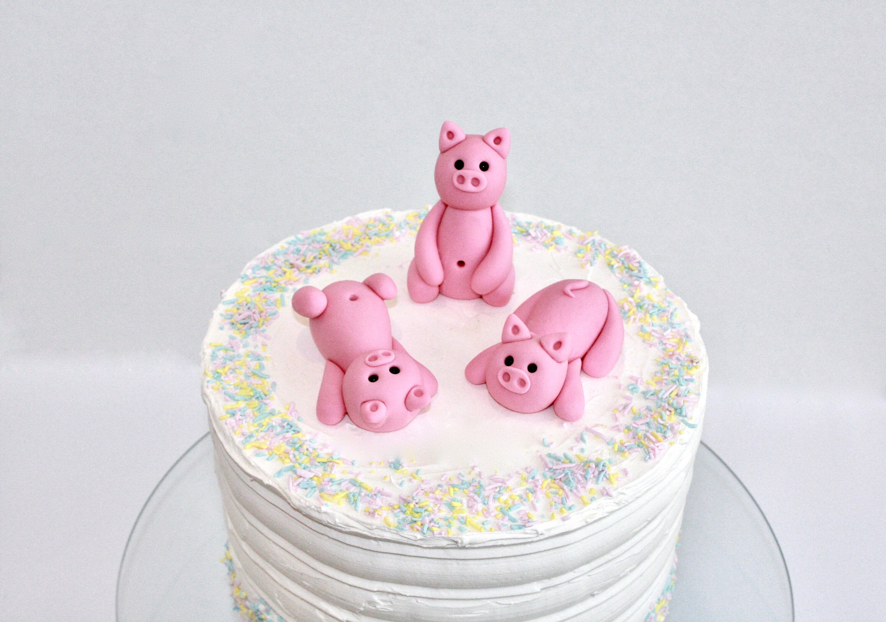 Fondant Sugar Paste Three Little Pigs Cake Topper Pig Cake - Etsy