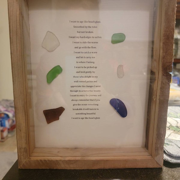 I Want to Age Like Sea Glass Poem - Etsy