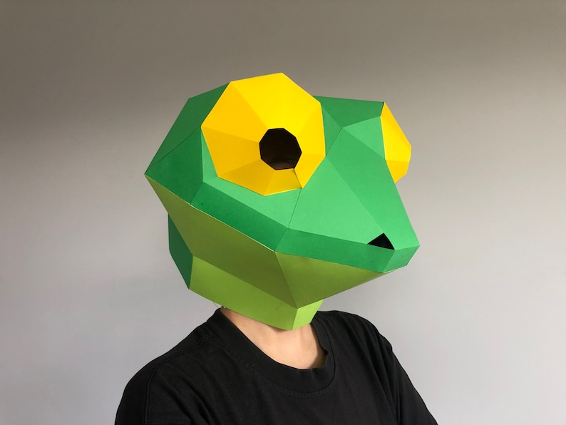 DIY Frog Mask: Craft Your Own With a Low Poly Template and Easy ...