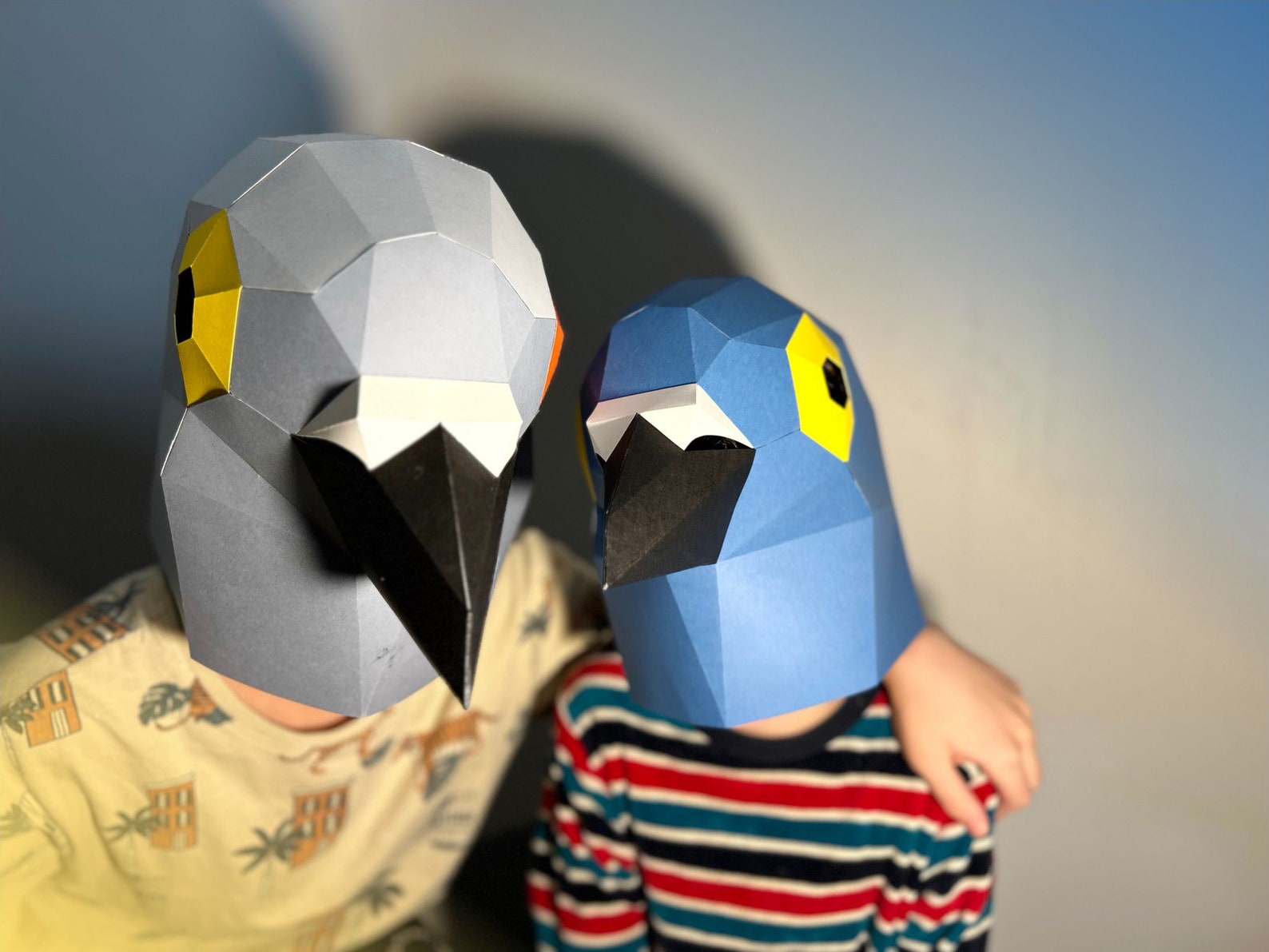 Pigeon Mask DIY Paper Mask Low Poly Printable Template Easy ...