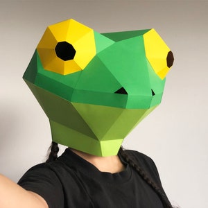 DIY Frog Mask: Craft Your Own With a Low Poly Template and Easy ...