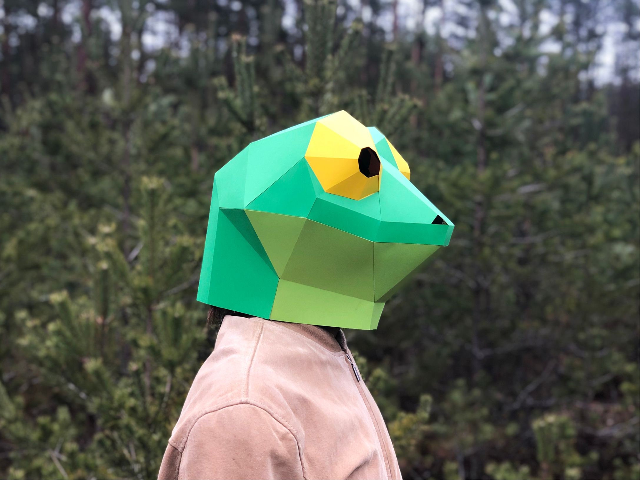 DIY Frog Mask: Craft Your Own With a Low Poly Template and Easy ...