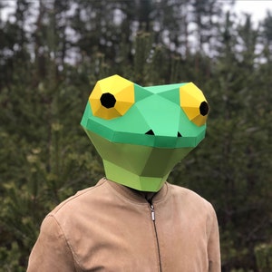 DIY Frog Mask: Craft Your Own With a Low Poly Template and Easy ...