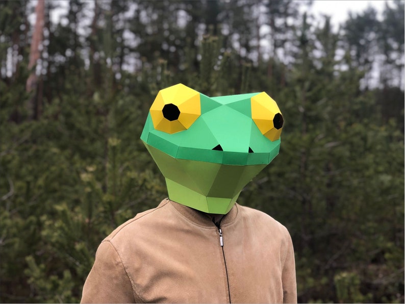 DIY Frog Mask: Craft Your Own With a Low Poly Template and Easy ...