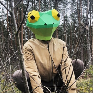 DIY Frog Mask: Craft Your Own With a Low Poly Template and Easy ...