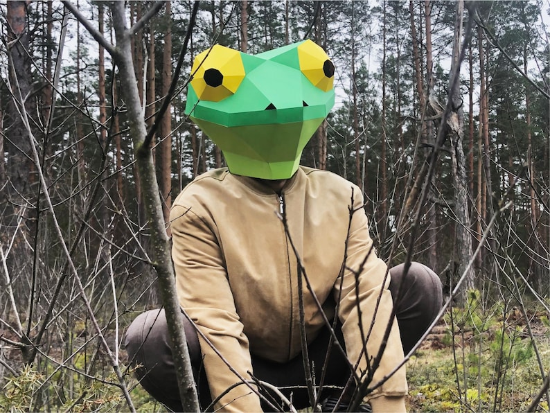 DIY Frog Mask: Craft Your Own With a Low Poly Template and Easy ...