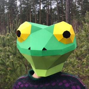 DIY Frog Mask: Craft Your Own With a Low Poly Template and Easy ...