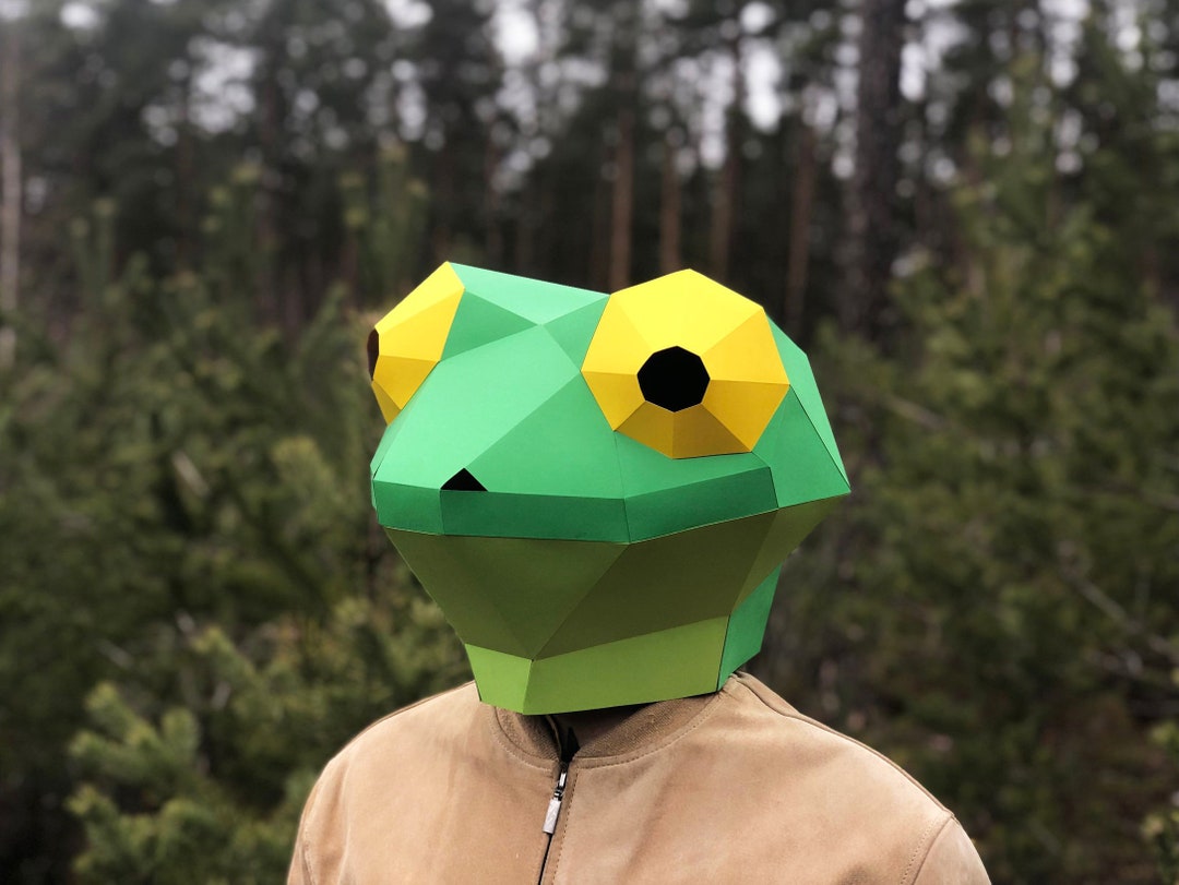 DIY Frog Mask: Craft Your Own With a Low Poly Template and Easy ...