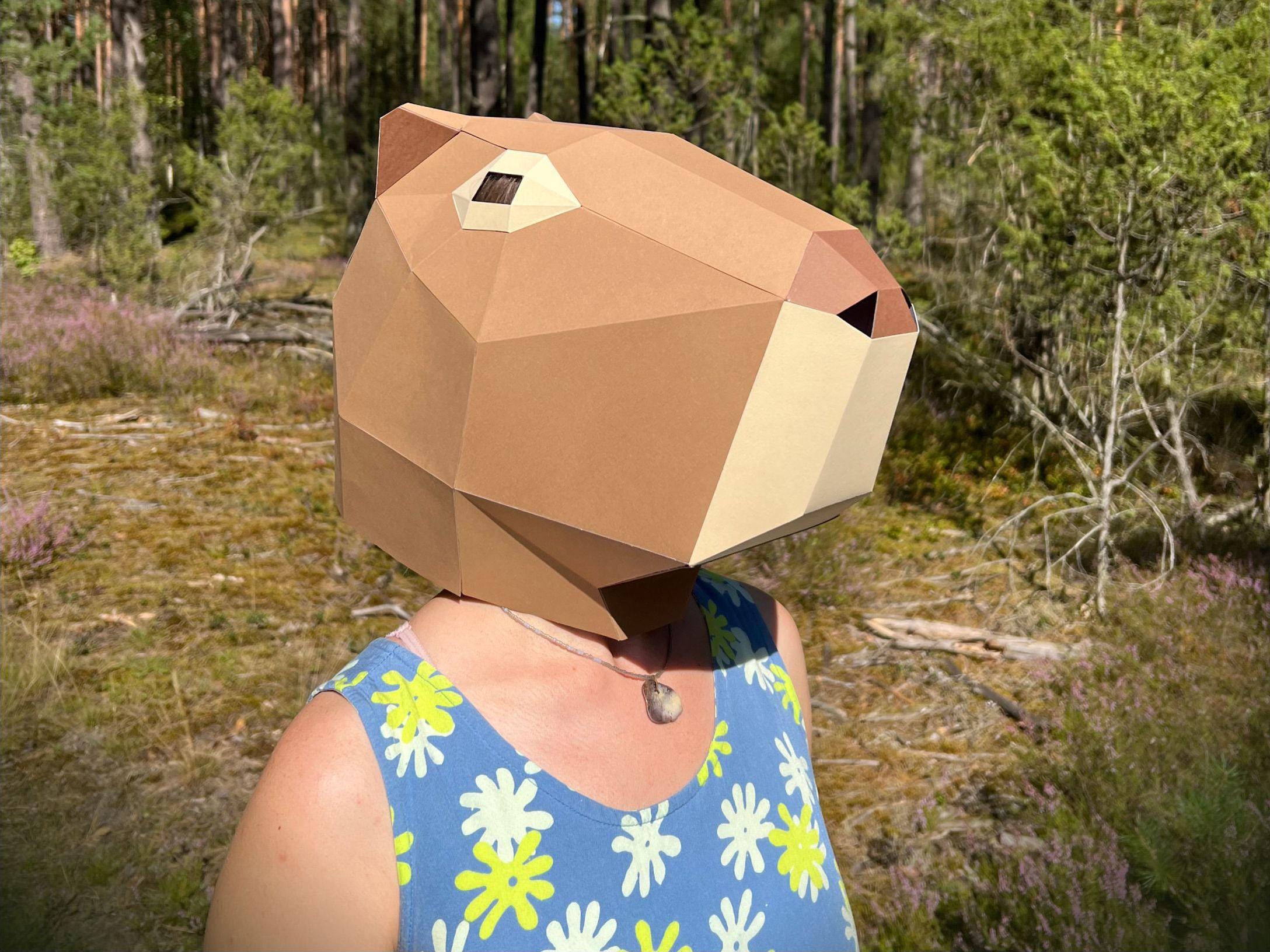DIY Capybara Mask: Craft Your Own Funny and Cute Capybara. After ...