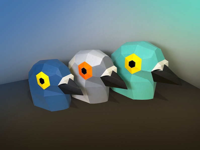 DIY Papercraft Pigeon Mask: Funny Low Poly Dove (PDF Pattern) - Etsy
