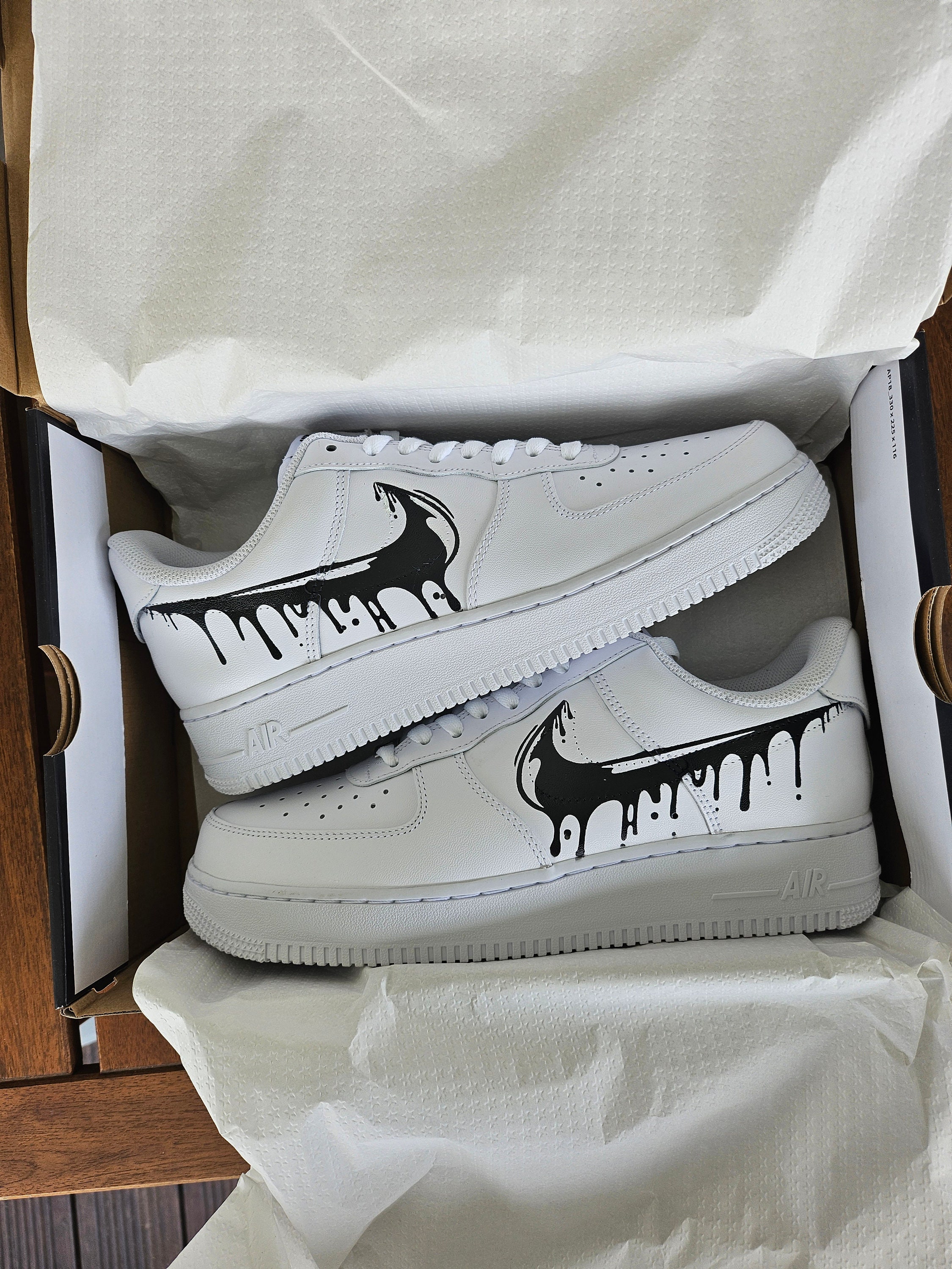 Custom Swoosh - AF1 Nike Custom Shoes -hand Painted Shoes, Hand Painted ...