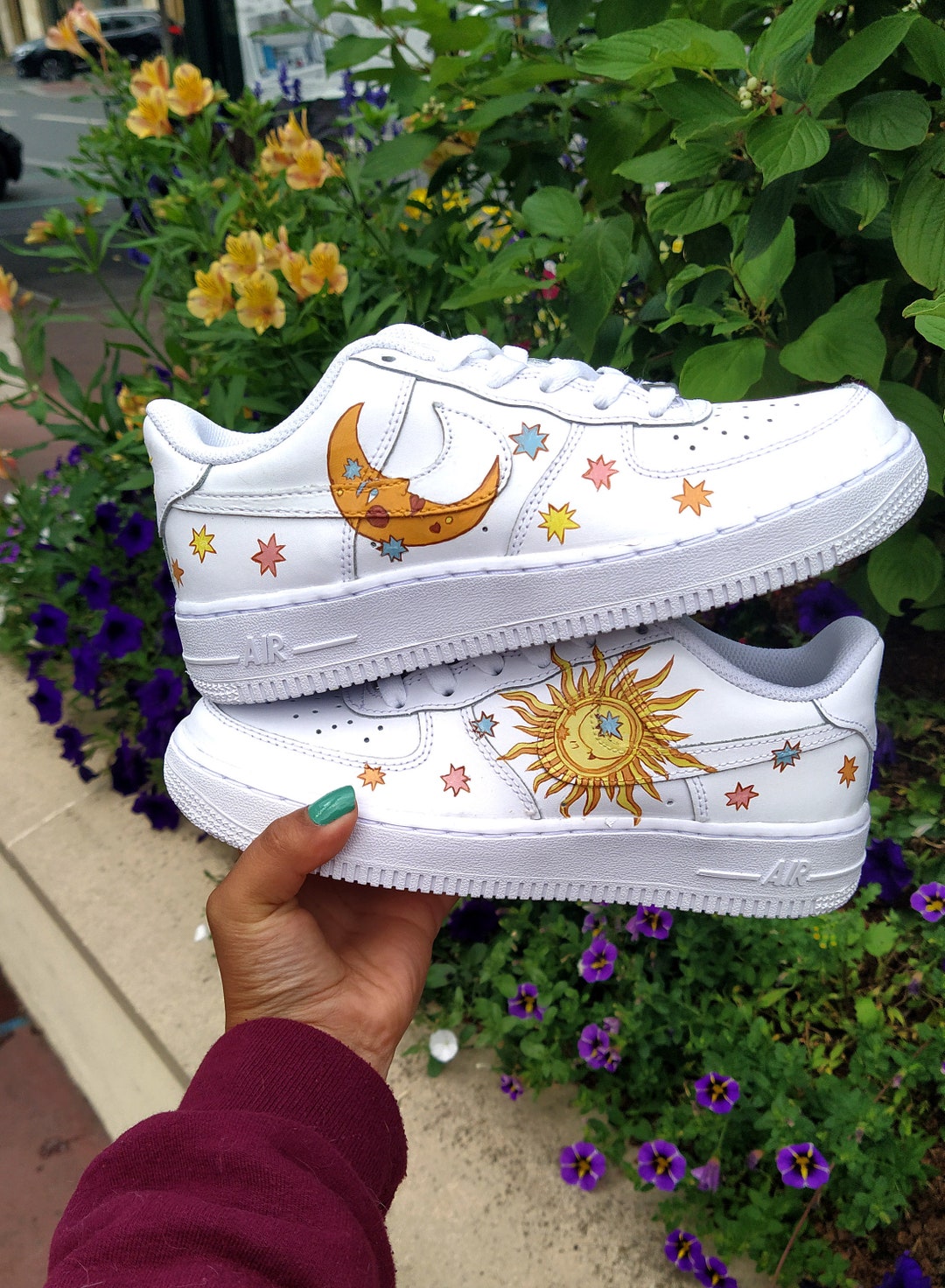 Nike Air Force 1 Custom, Air Force One, Custom Nike Shoes, Painted Air ...