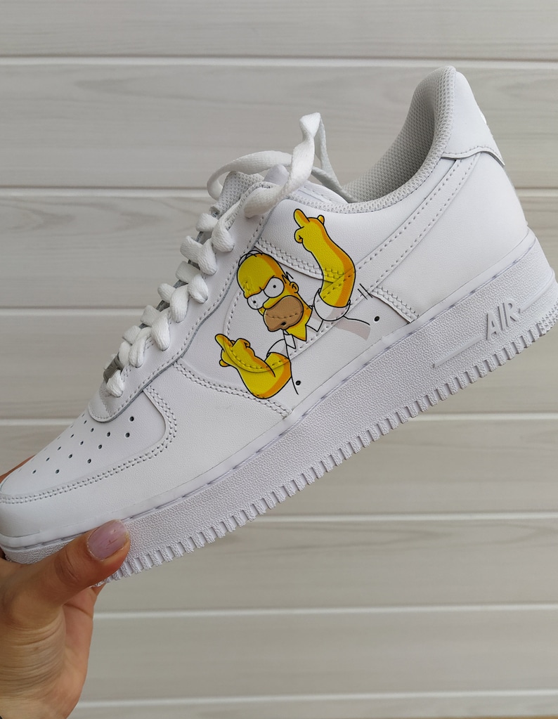 Nike Air Force 1 Custom, Air Force One, Custom Sneakers, Simpson Homer ...