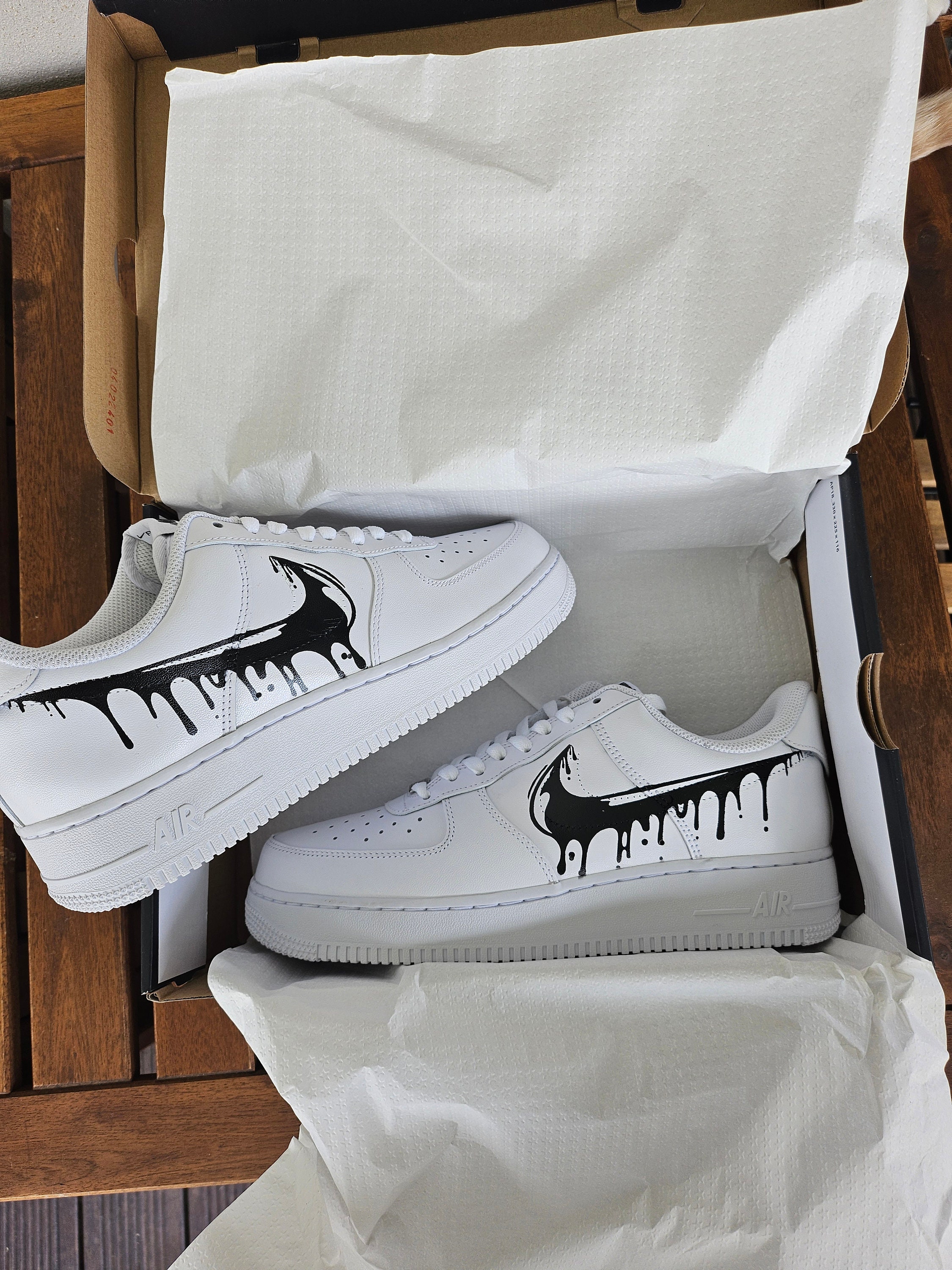 Custom Swoosh - AF1 Nike Custom Shoes -hand Painted Shoes, Hand Painted ...