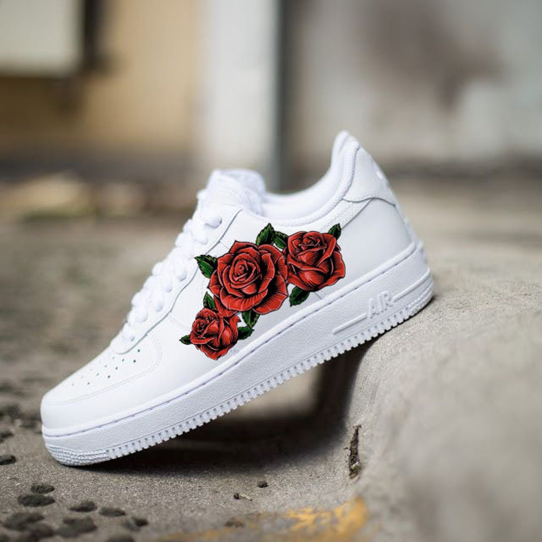 Air Force 1 Custom - Red Roses- Nike - Personalized Gifts for Her/him ...