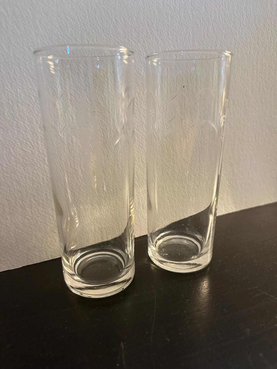 Vintage Noritake Collins Glasses (bamboo Etched Set of 2) - Etsy