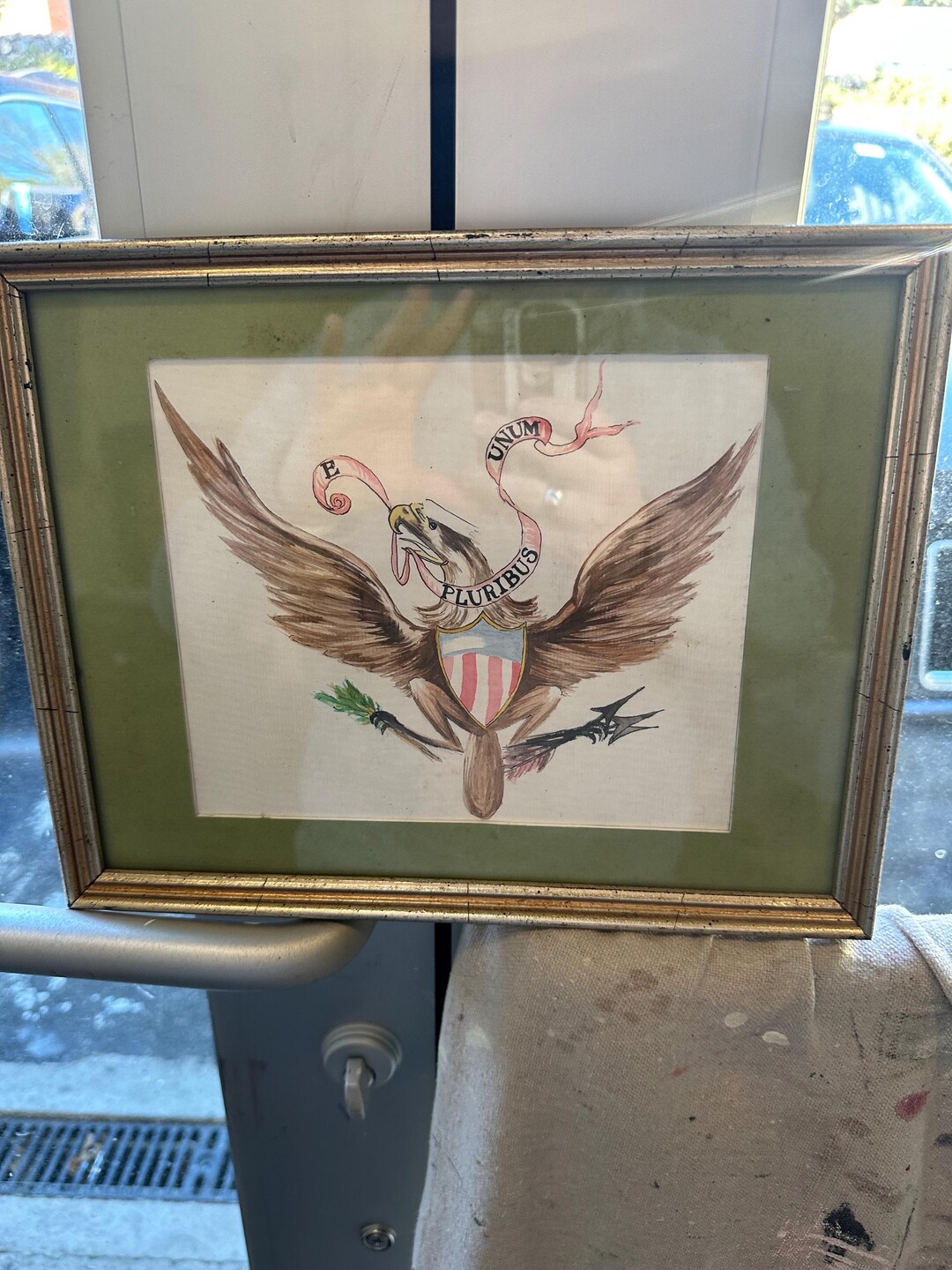 Vintage Framed American Eagle Print - Etsy