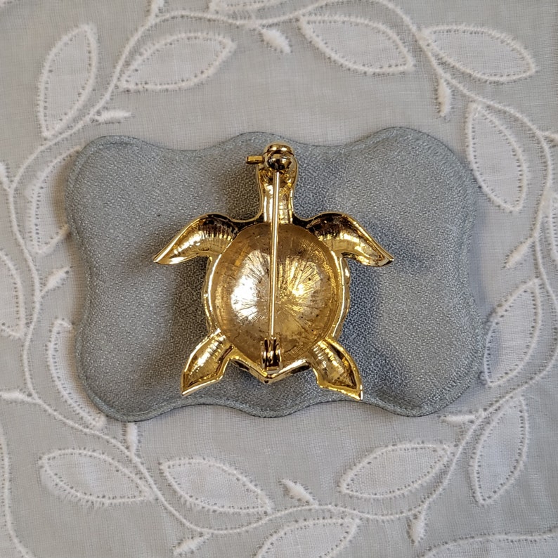 Brooch Green and Blue Enamel Turtle Brooch - Etsy