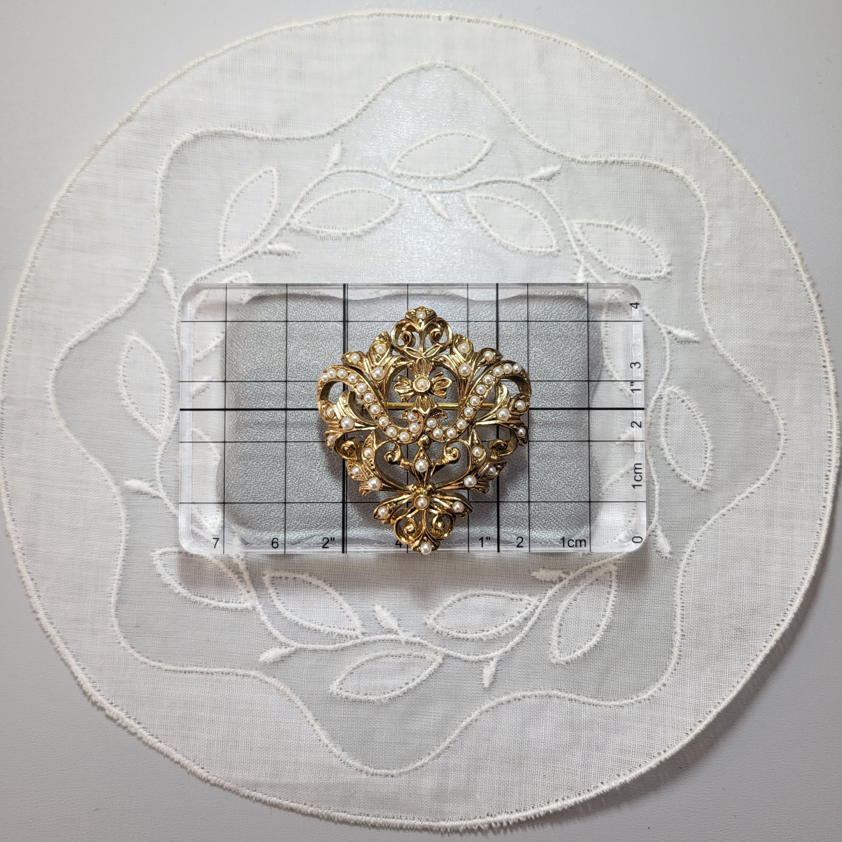 Brooch Rococo Style Seed Pearl Ornate Brooch - Etsy Hong Kong