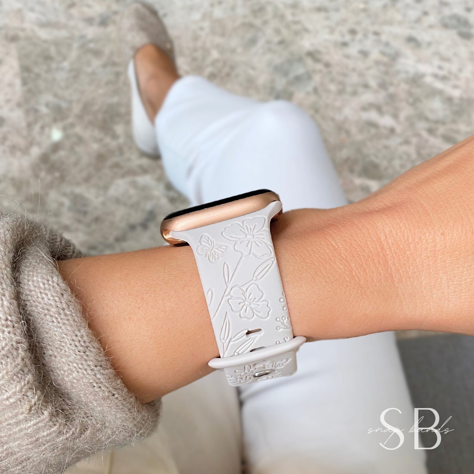 Engraved Silicone Watch Band for Apple Watch 38mm 40mm 41mm 42mm 45mm ...