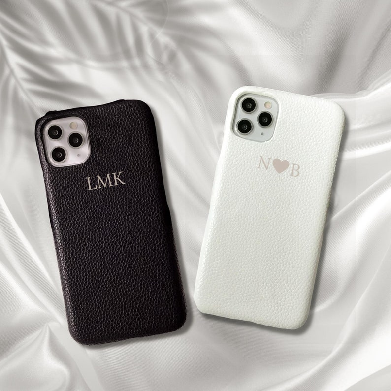 Personalised Pebble Leather Iphone Case/ Custom Phone Case for - Etsy