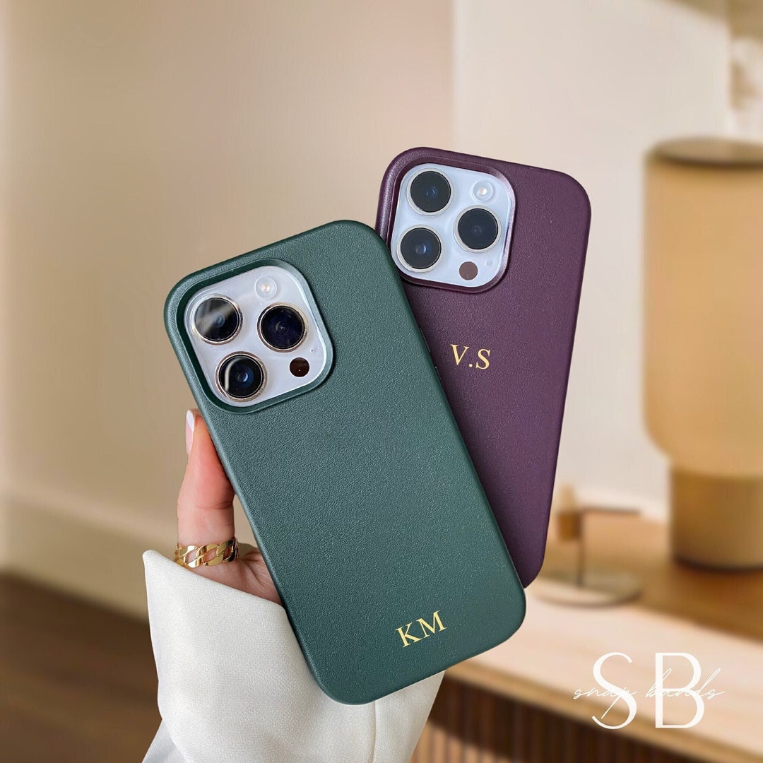 Personalized Leather iPhone Case for iPhone 17 Pro Max 16 15 14 Pro ...