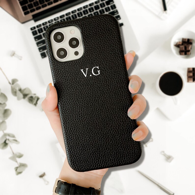 Personalised Pebble Leather Iphone Case/ Custom Phone Case for - Etsy