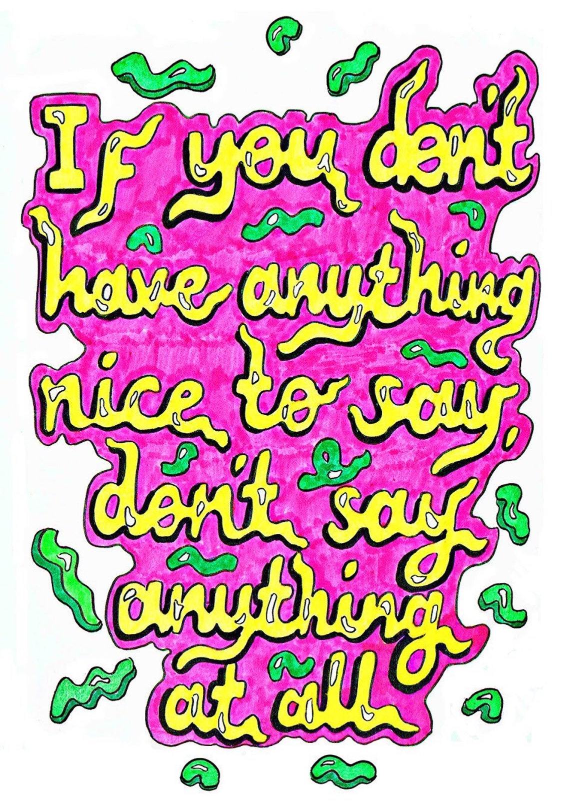 Bubble writing / lettering / graphic art / typography / | Etsy