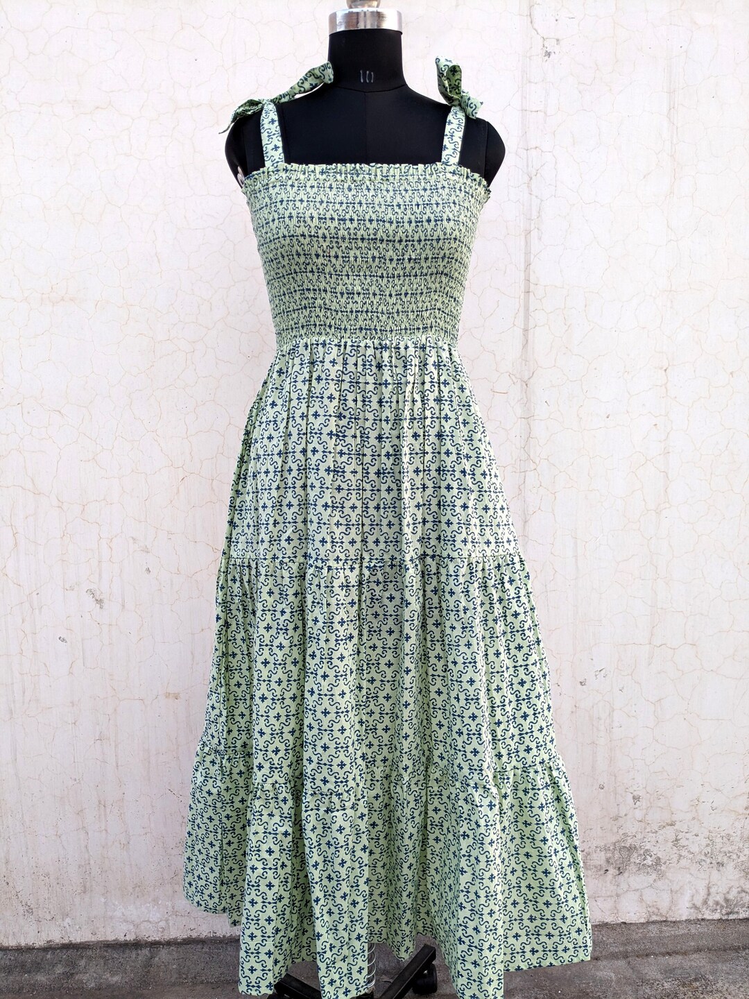 Hand Block Printed Dress| Summer Dress| Cotton Dress| Floral Print ...