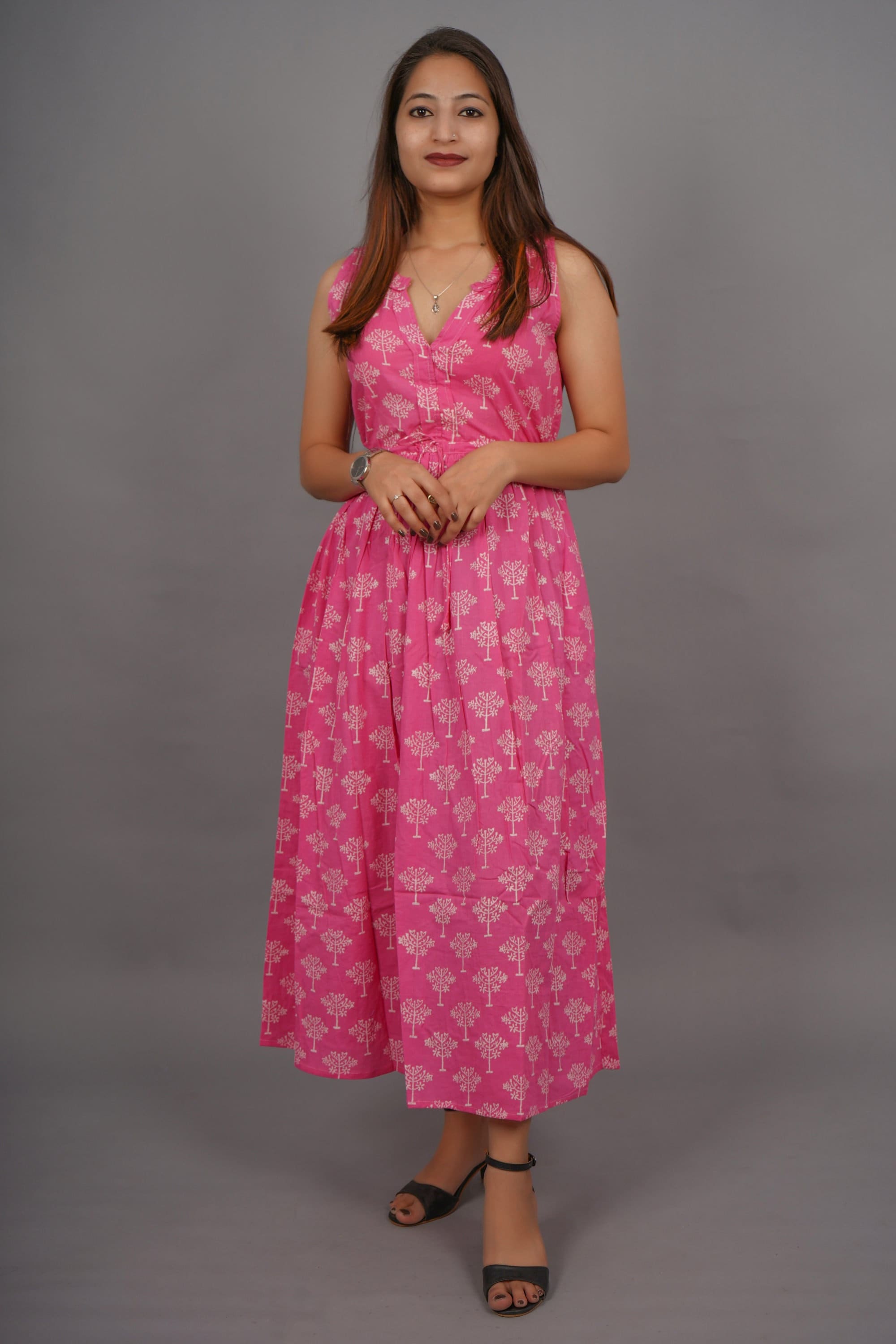 Hand Block Printed Dress Summer Dress Cotton Dress Floral Print ...