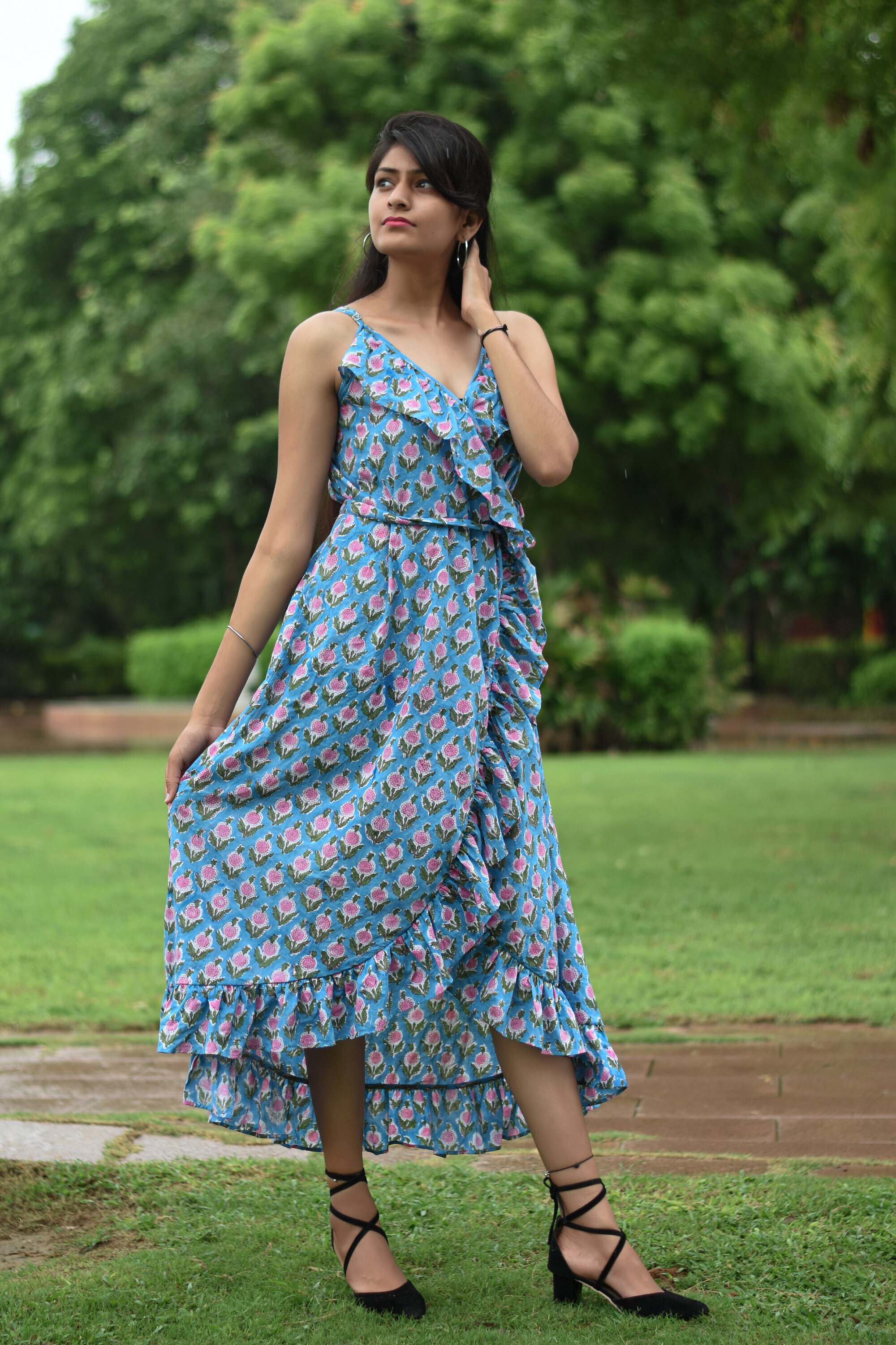 Hand Block Printed Dress Summer Dress Cotton Dress Floral Print ...