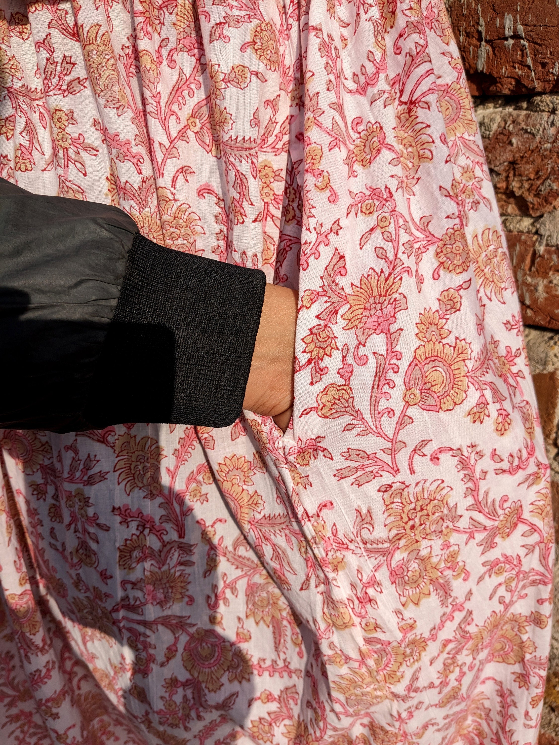 Hand Block Printed Dress Summer Dress Cotton Dress Floral Print ...