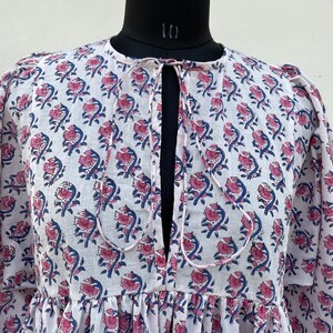 Hand Block Printed Dress| Summer Dress| Cotton Dress| Floral Print ...