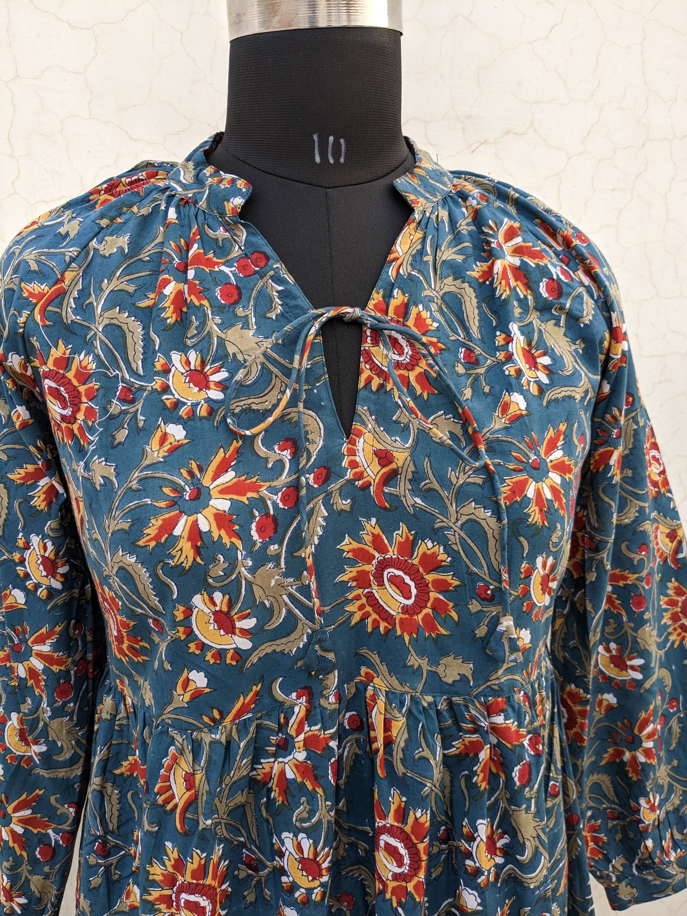 Hand Block Printed Dress Block Print Dress Indian Tunics - Etsy