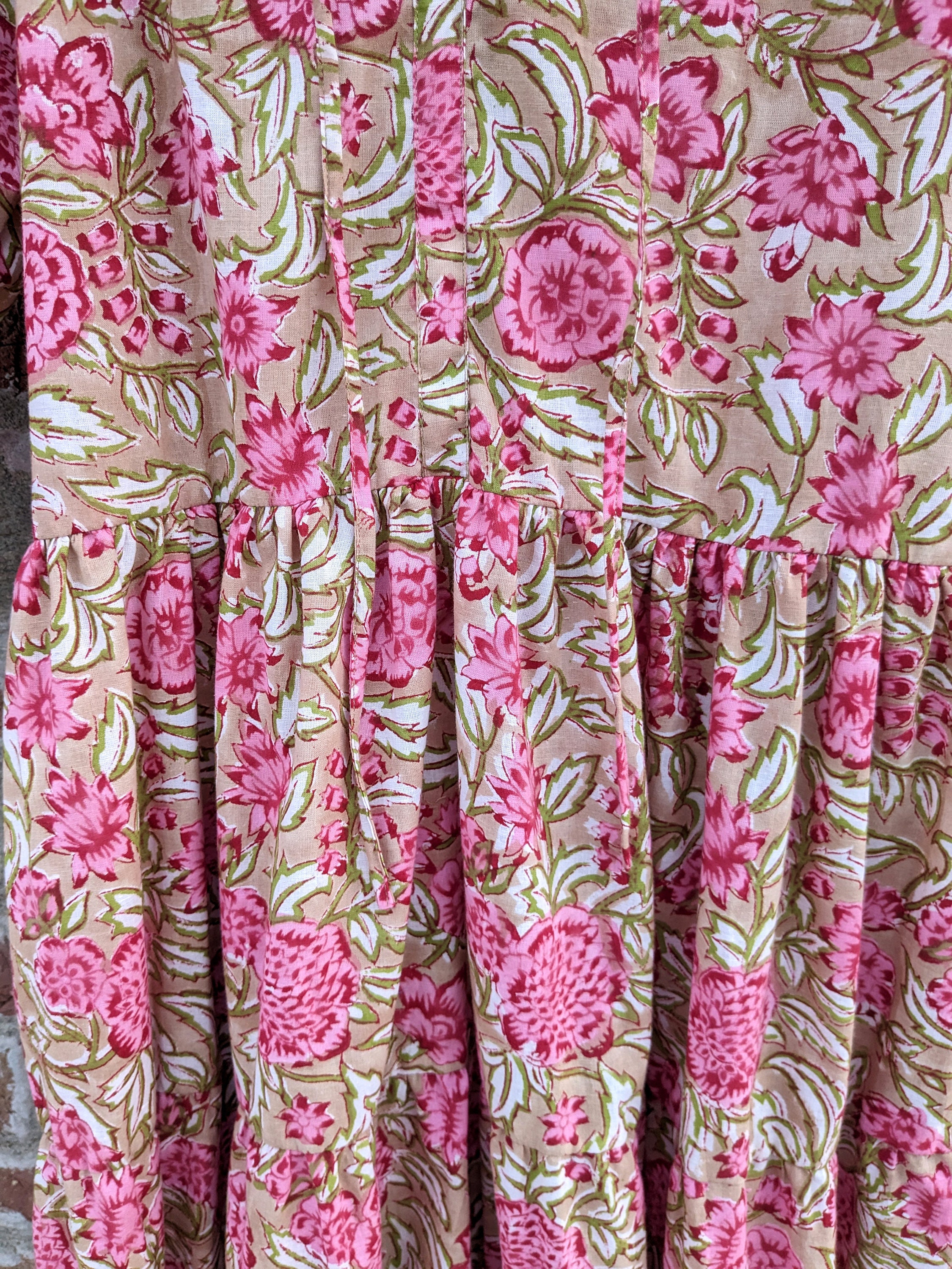 Hand Block Printed Dress Summer Dress Cotton Dress Floral Print ...