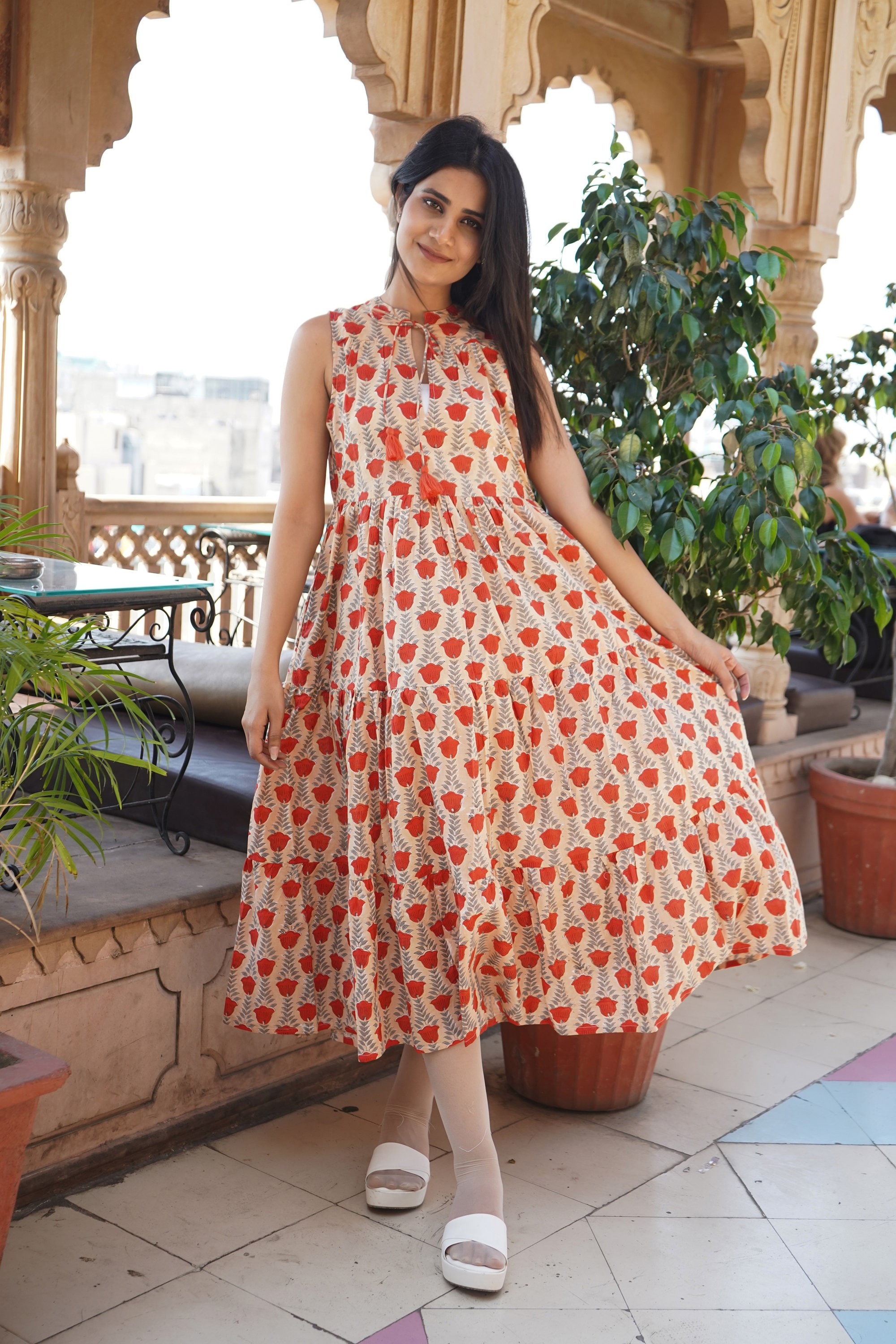 Block Print Dress, Women Cotton Summer Dress, Handblock Print Cotton ...