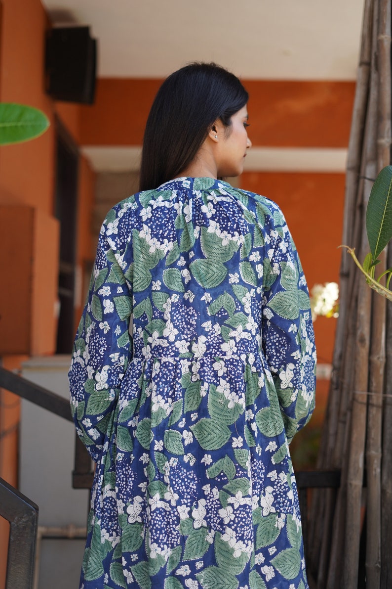 Hand Block Printed Dress, Block Print Dress, Indian Tunics, Hand ...