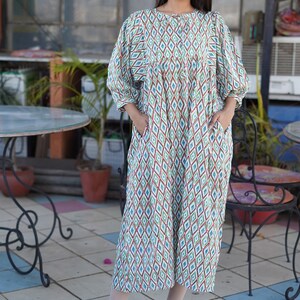 Hand Block Printed Dress| Summer Dress| Cotton Dress| Floral Print ...