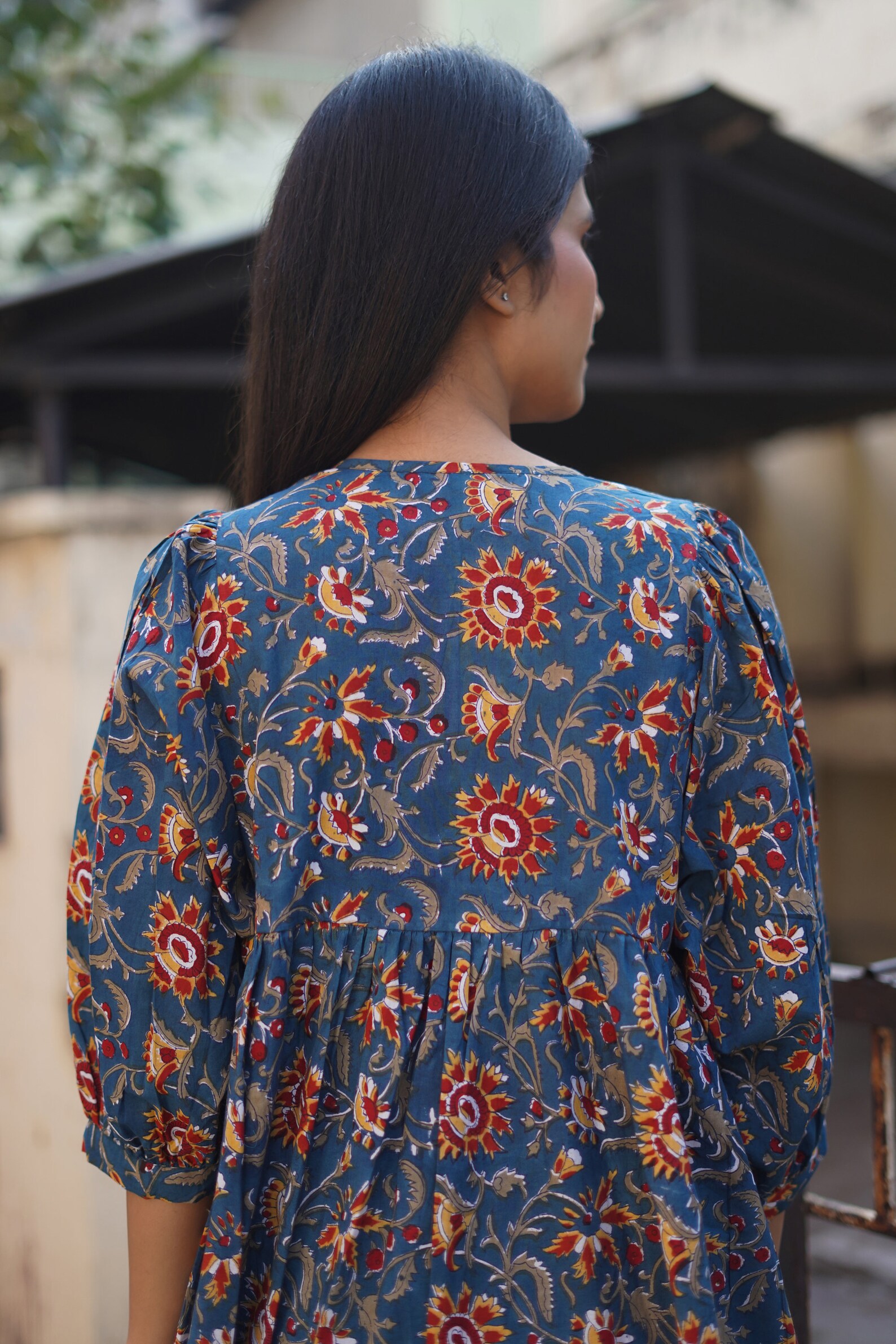 Hand Block Printed Dress Summer Dress Cotton Dress Floral Print ...