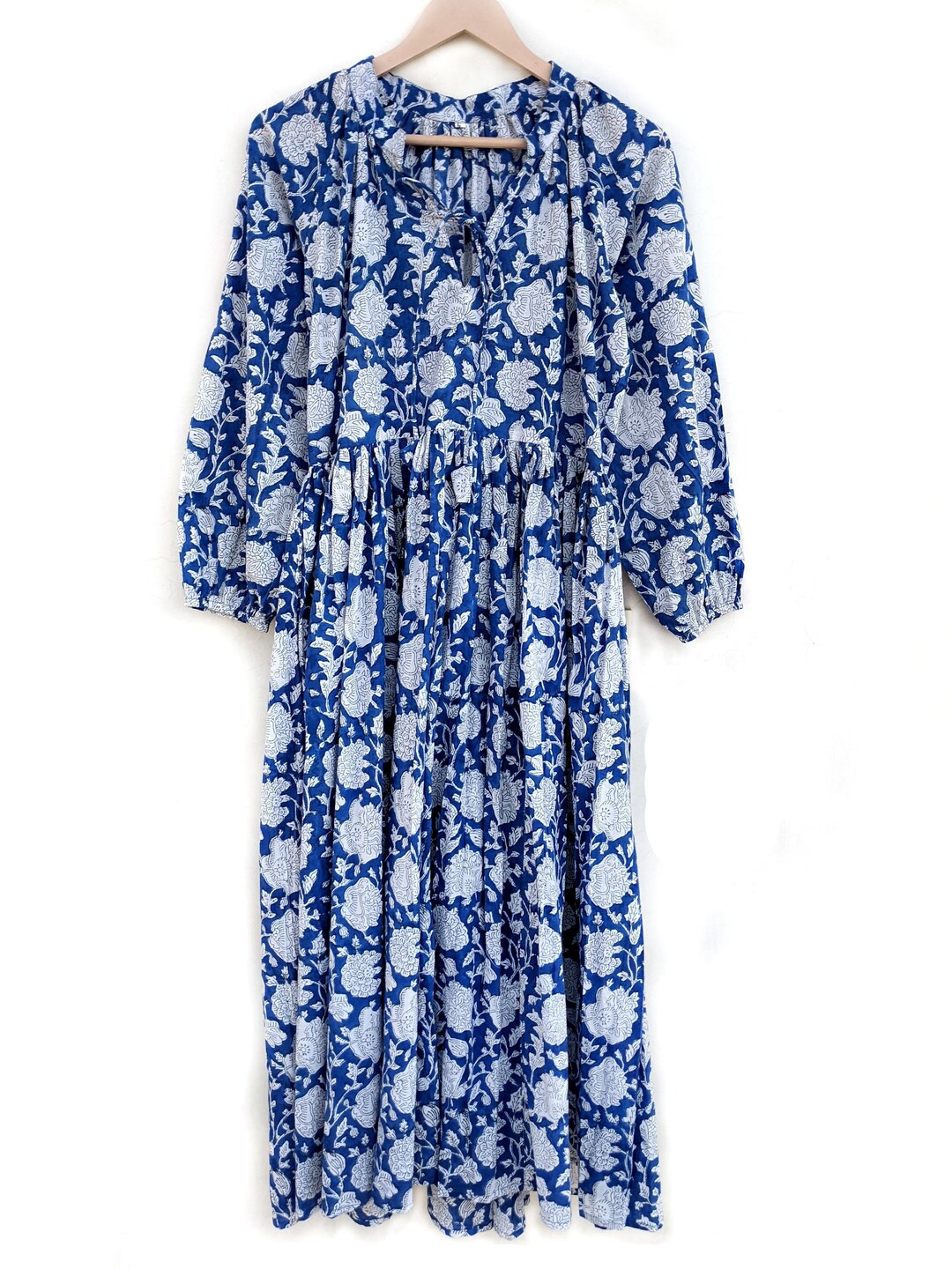 Hand Block Printed Dress| Summer Dress| Cotton Dress| Floral Print ...