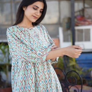 Hand Block Printed Dress| Summer Dress| Cotton Dress| Floral Print ...