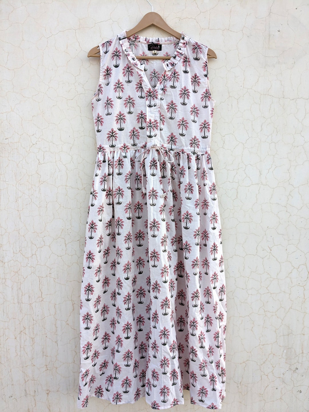 Hand Block Printed Dress| Summer Dress| Cotton Dress| Floral Print ...