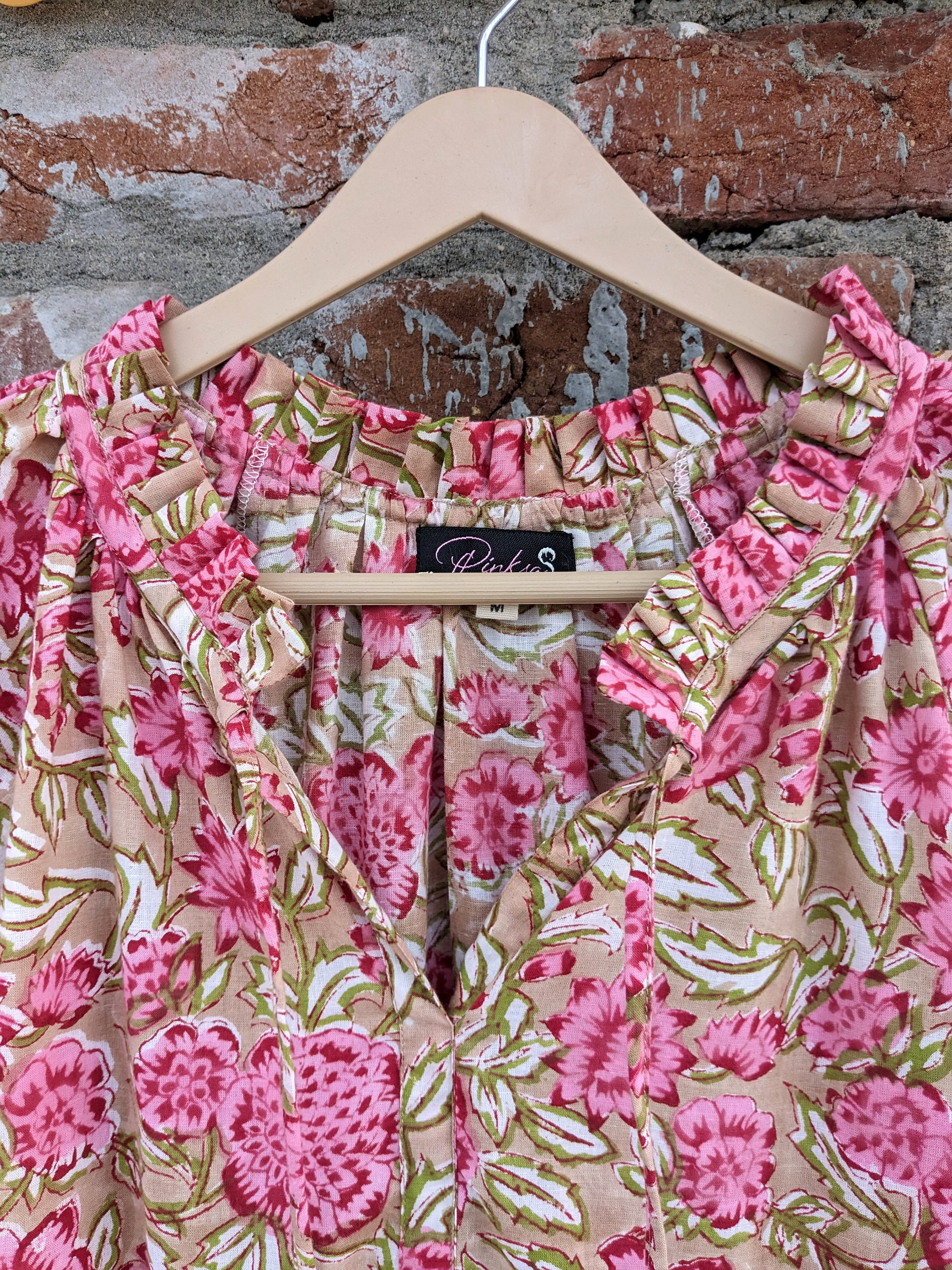 Hand Block Printed Dress Summer Dress Cotton Dress Floral Print ...