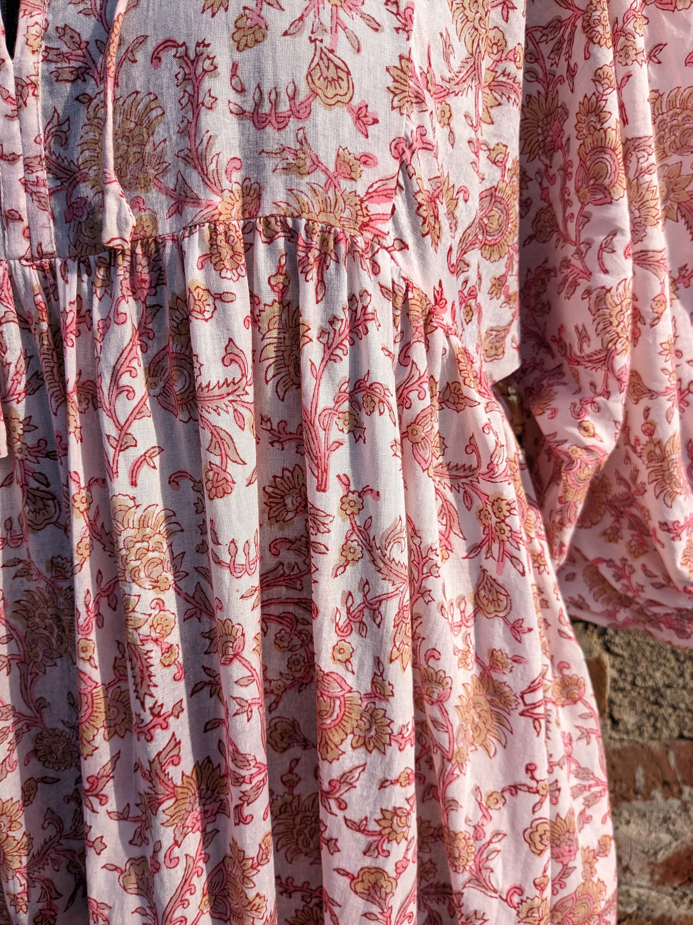 Hand Block Printed Dress Summer Dress Cotton Dress Floral Print ...