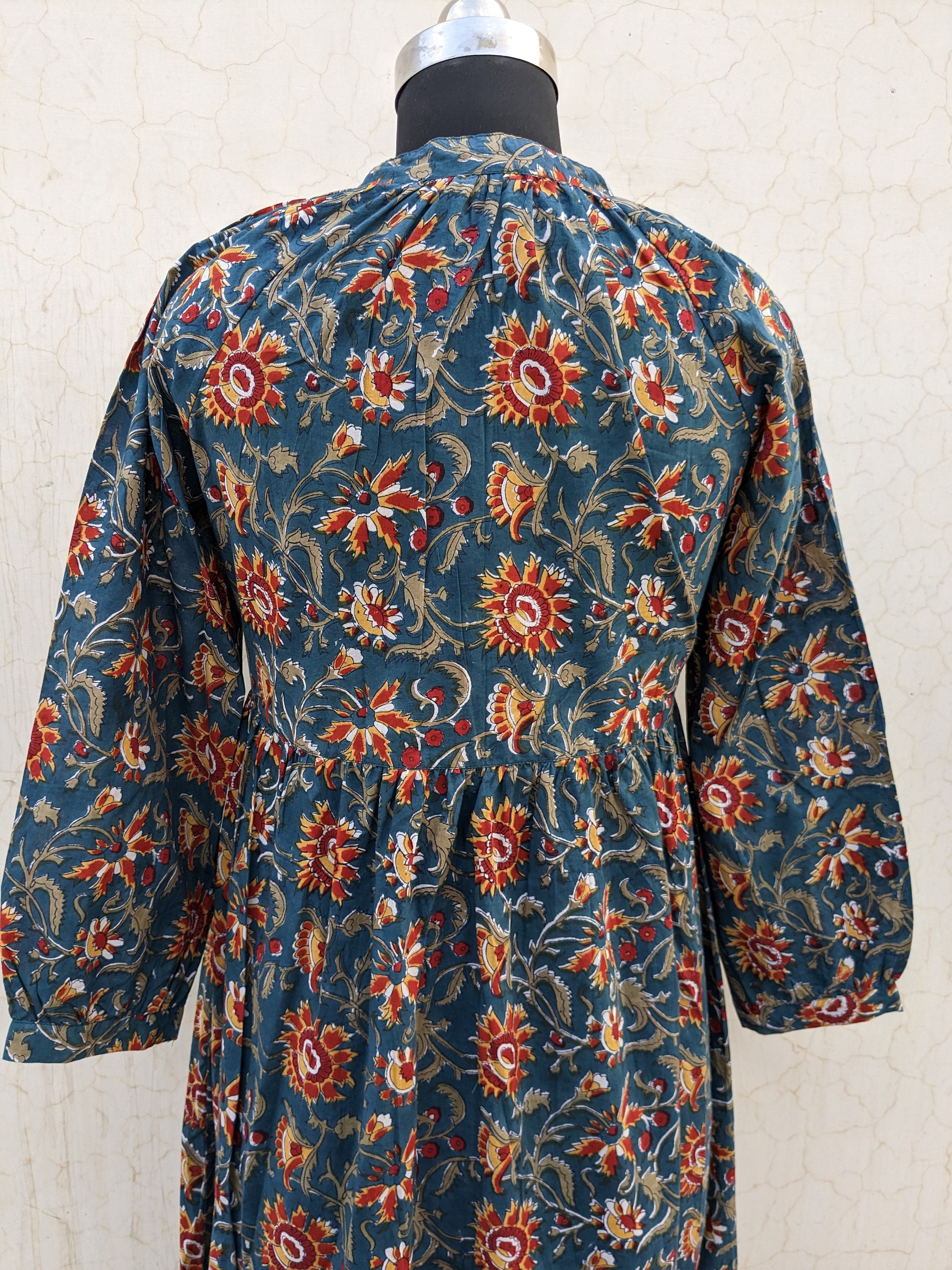 Hand Block Printed Dress Block Print Dress Indian Tunics - Etsy