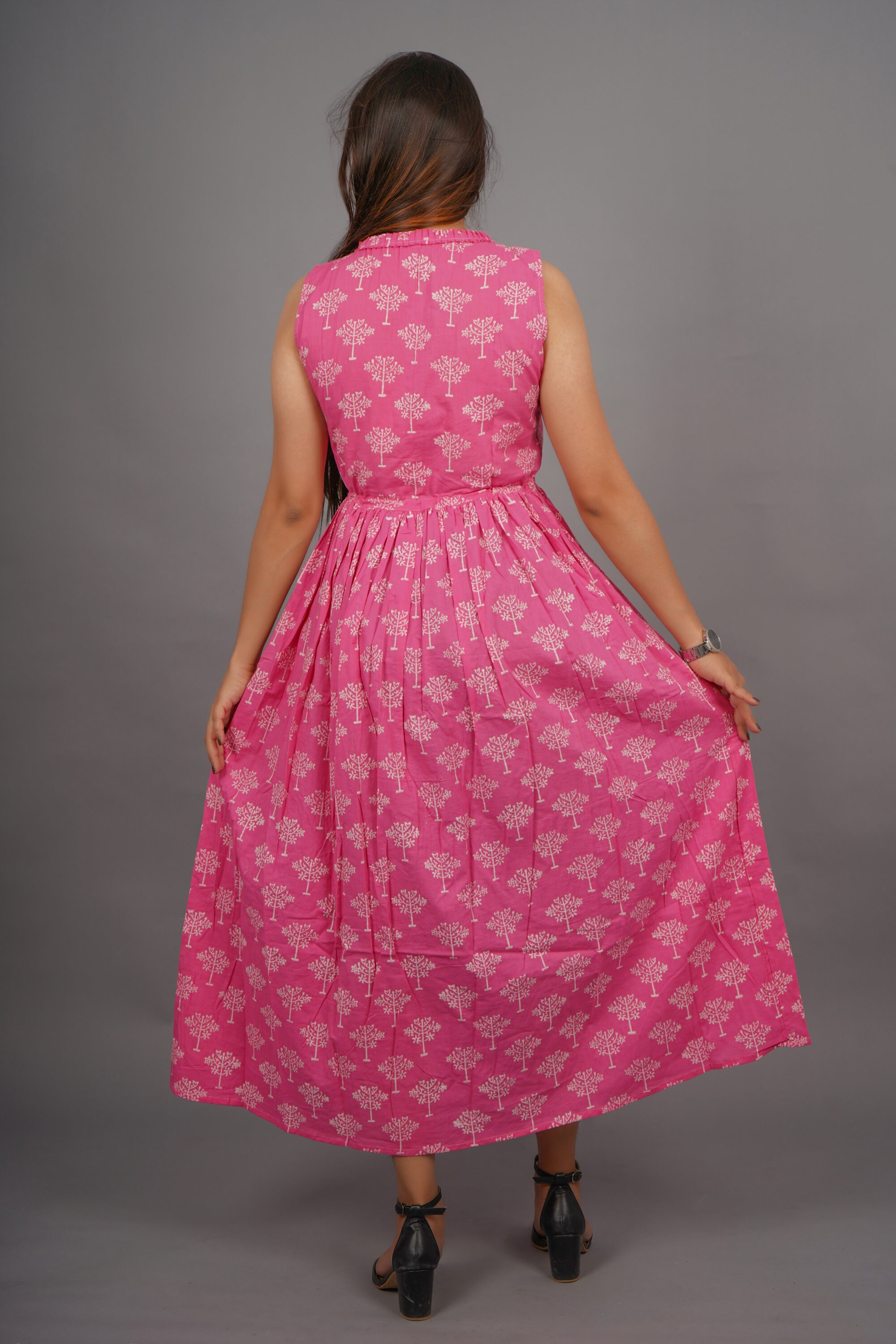 Hand Block Printed Dress Summer Dress Cotton Dress Floral Print ...