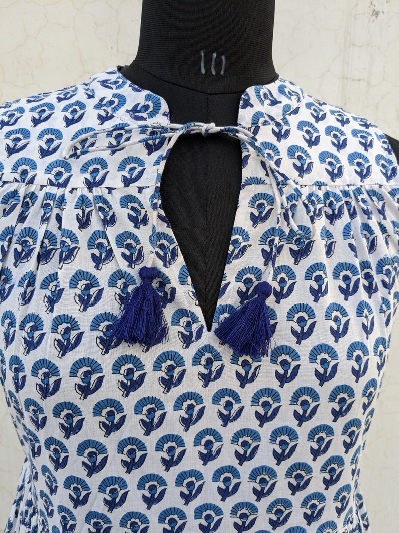 Women Cotton Summer Dress Handblock Print Cotton Dress Block - Etsy